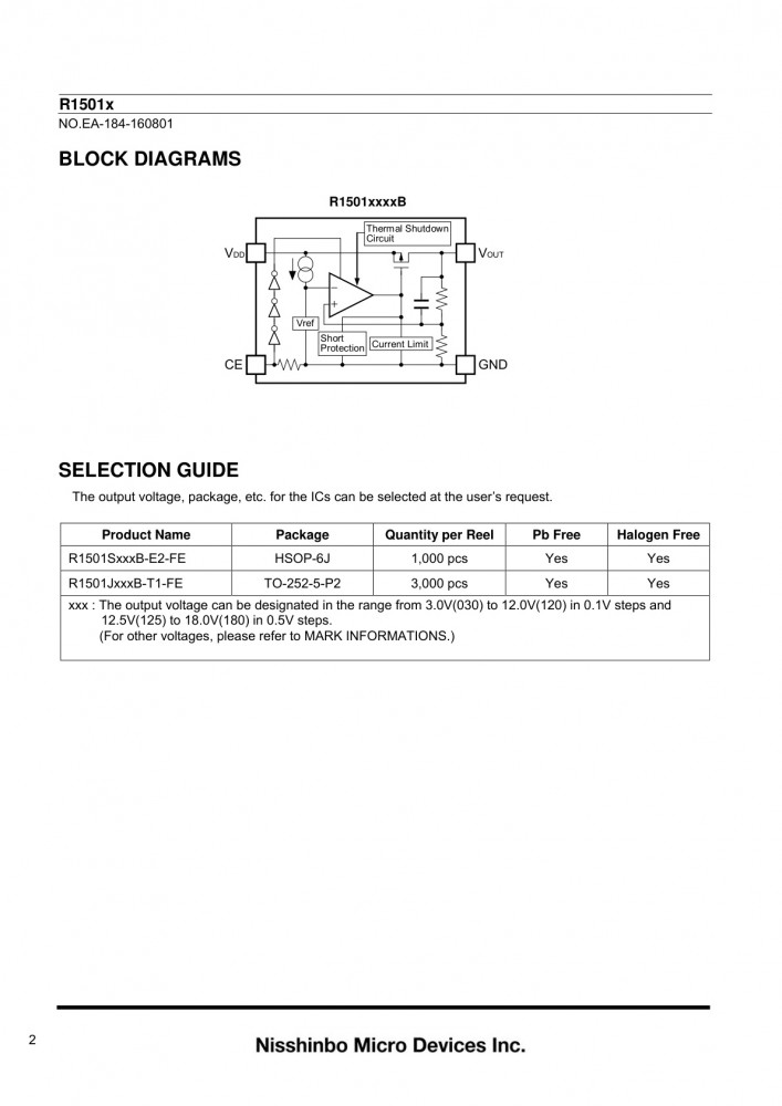 R1501 datasheet page 2