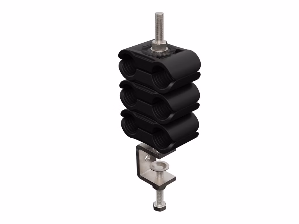 Dual Side, 3-Hole, Feeder Clamp for 5/8