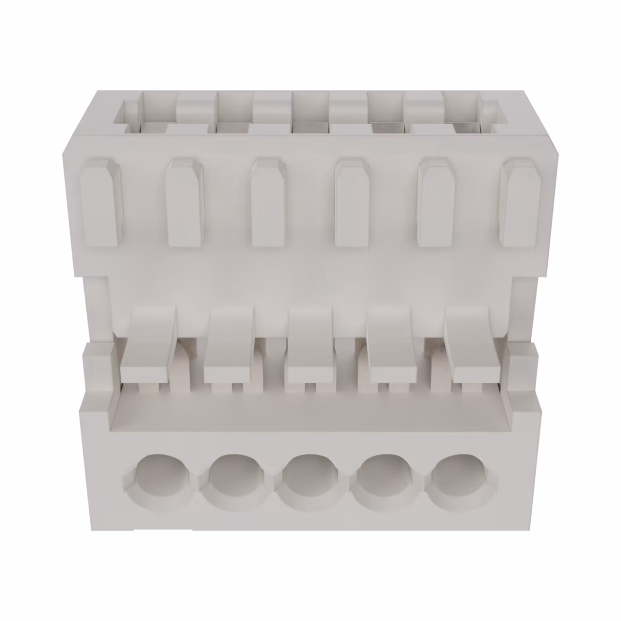 Appli-Mate RAST 2.5 Female Connector, 2.50mm Pitch, 5 Circuits, All Position Keys, Closed Endwalls for sale