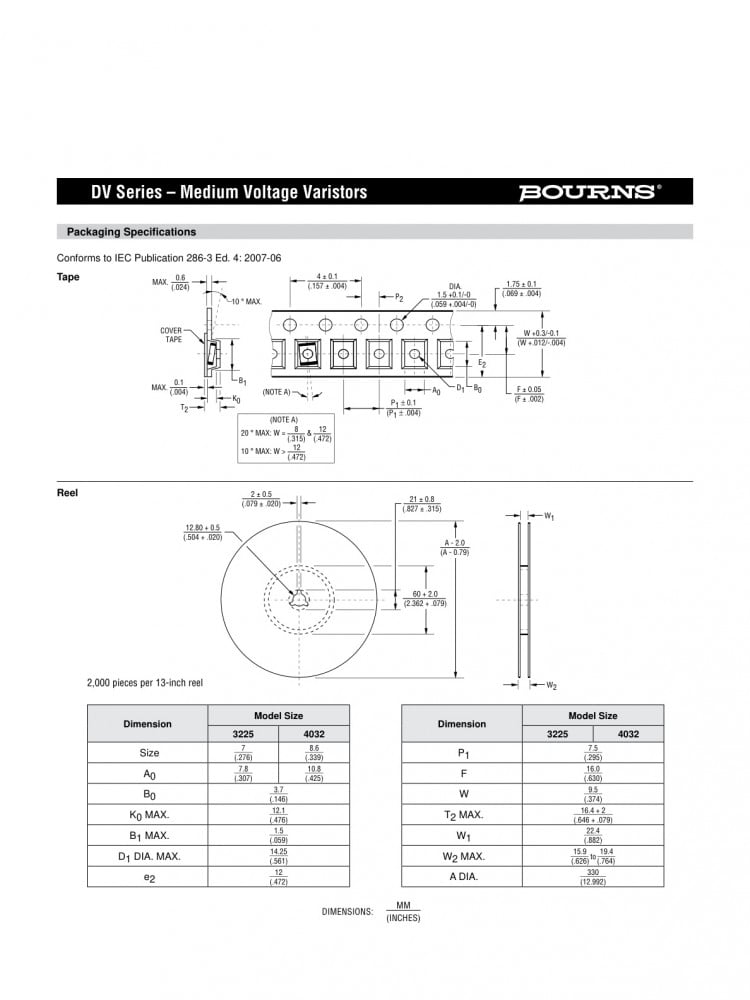 BOURNS DV Series datasheet page 8