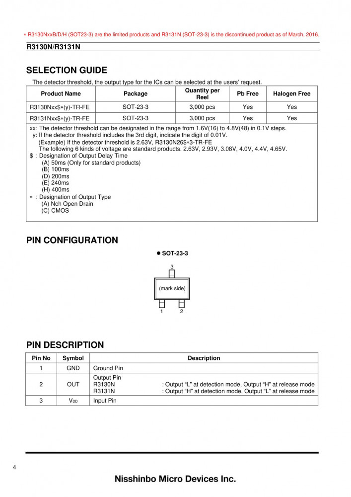R3130 datasheet page 4