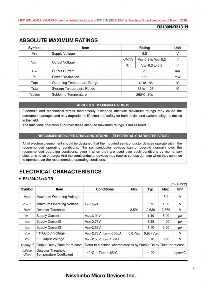 R3130 datasheet page 5