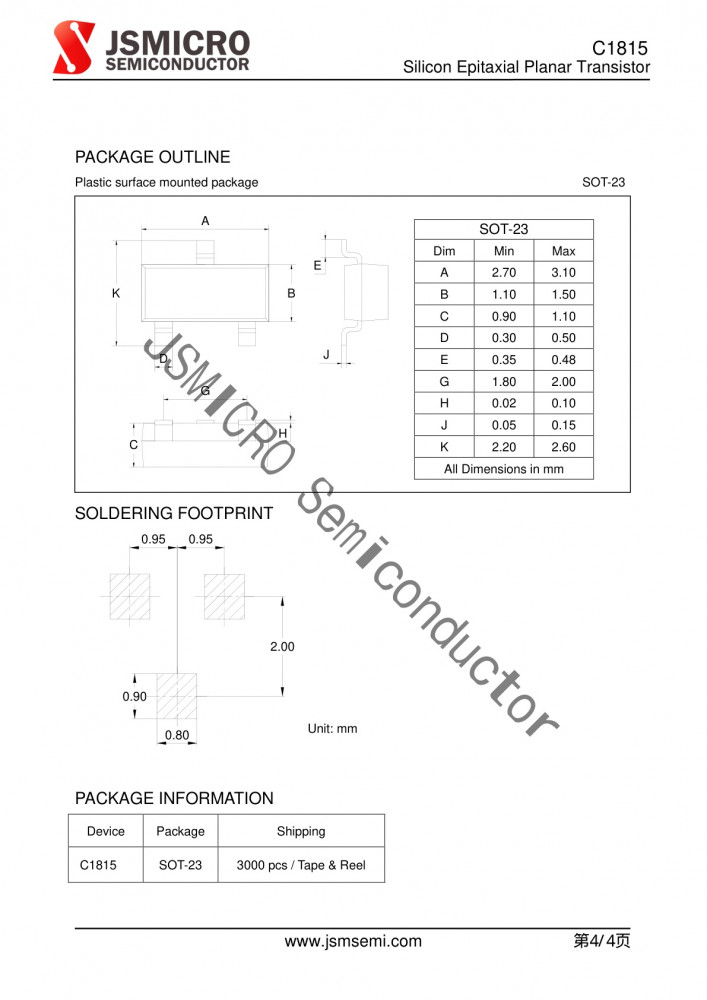 JSMSEMI C1815 datasheet page 4