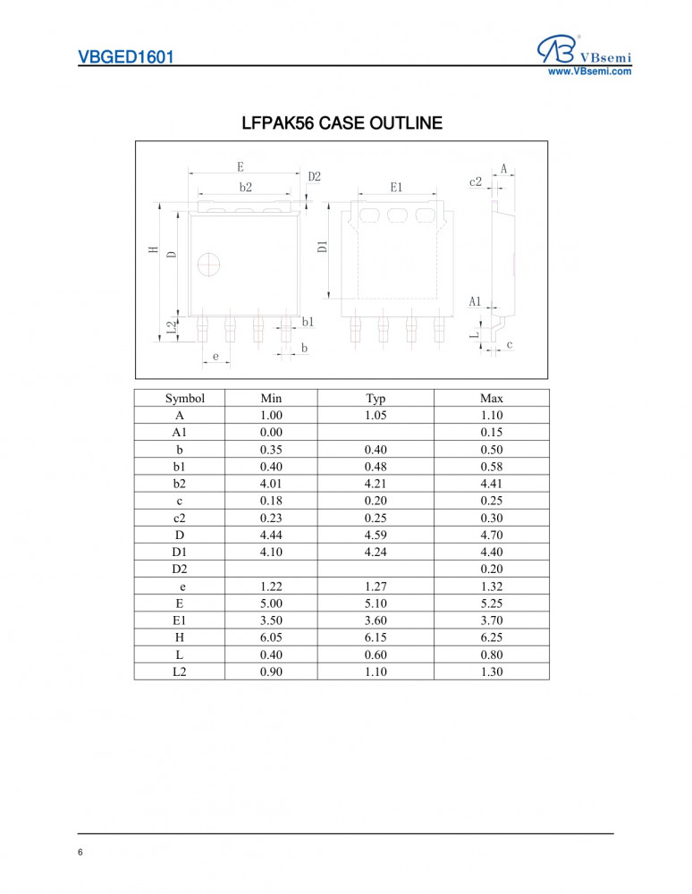 VBGED1601 datasheet page 6