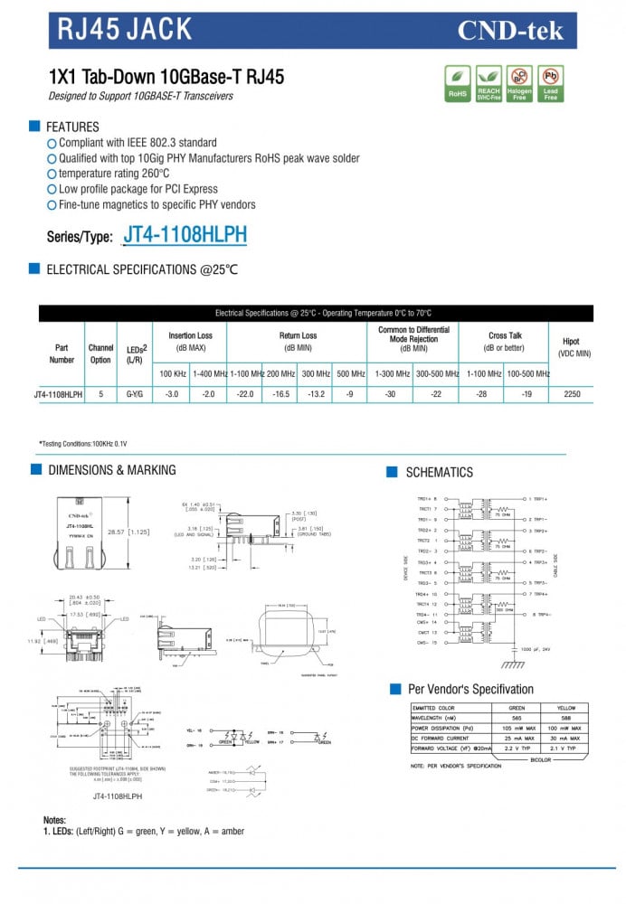 JT4-1108HLPH technical document preview