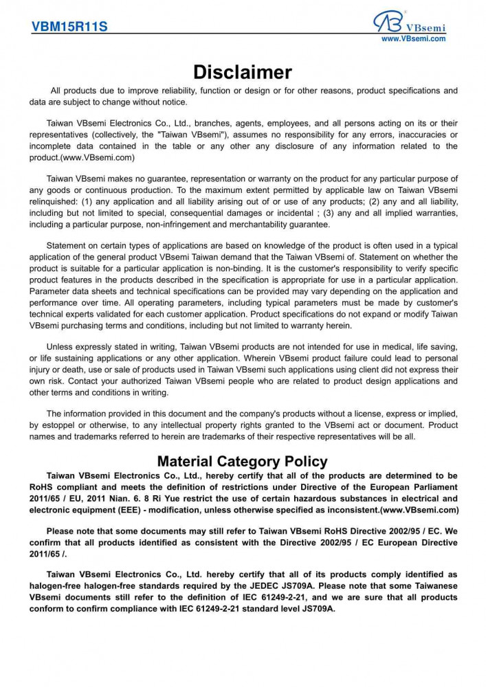 VBM15R11S datasheet page 8
