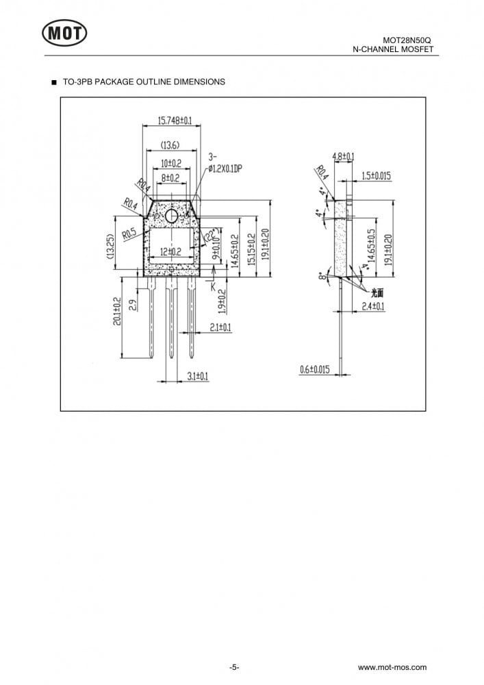 MOT28N50Q datasheet page 5