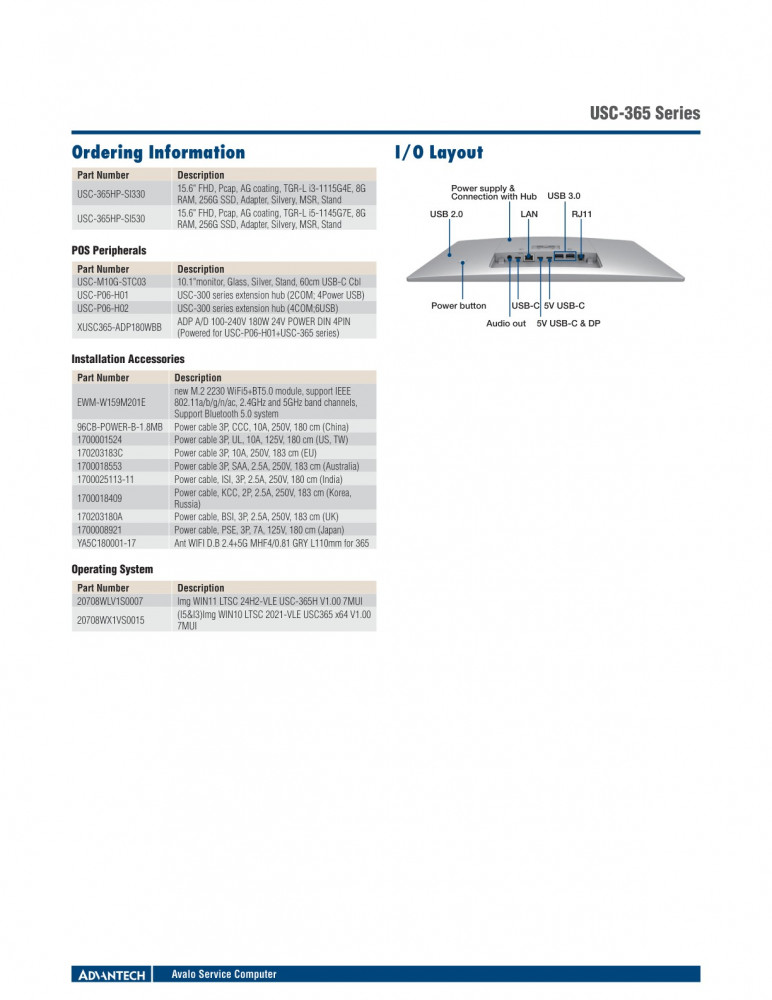 USC-365H product document page 3