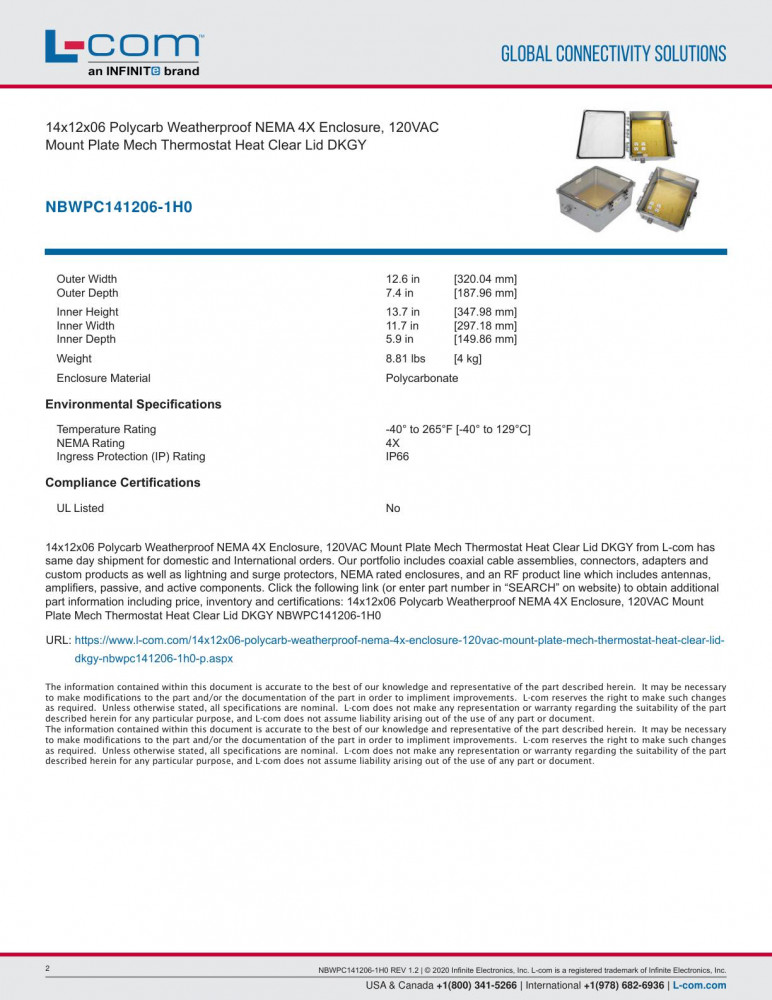 NBWPC141206-1H0 product documentation page 2