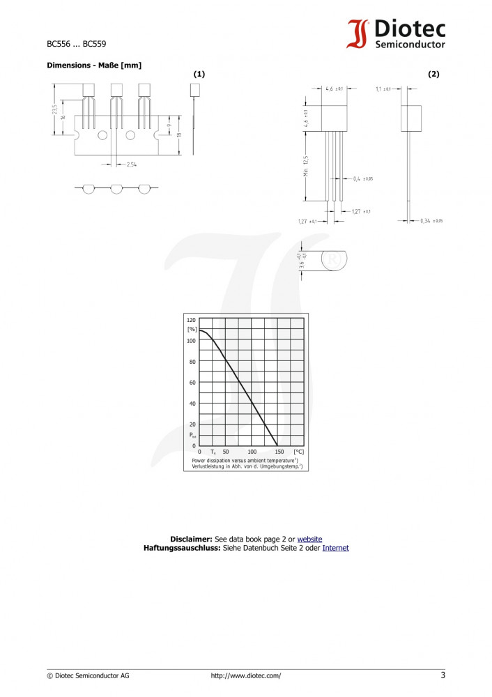 DIOTEC BC558A datasheet page 3