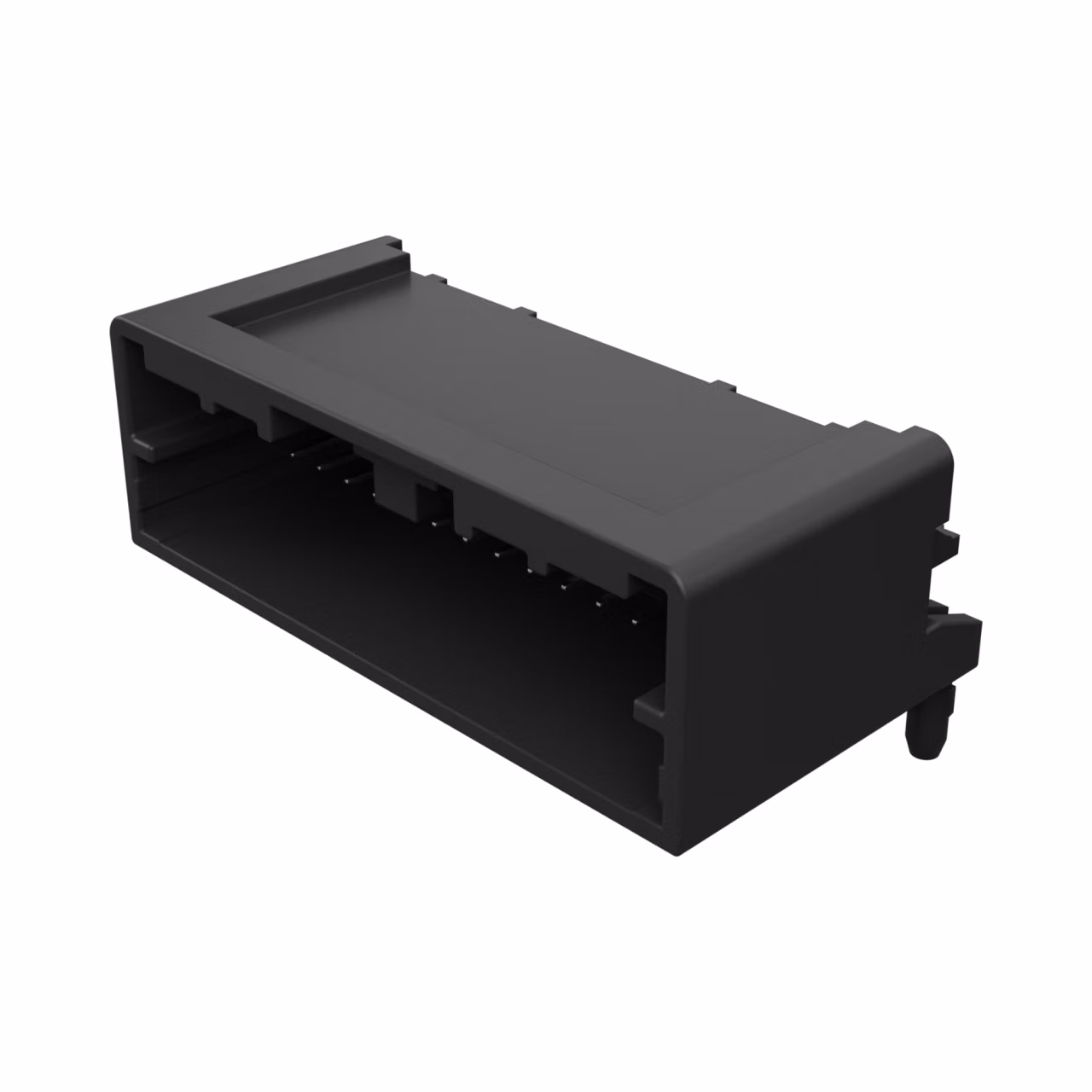 Mini50 Unsealed Right-Angle Header, UL 94 HB, Dual Row, 24 Circuit, Polarization Option C, 2.80mm Pin Length, Dark Gray, Tape and Reel for sale
