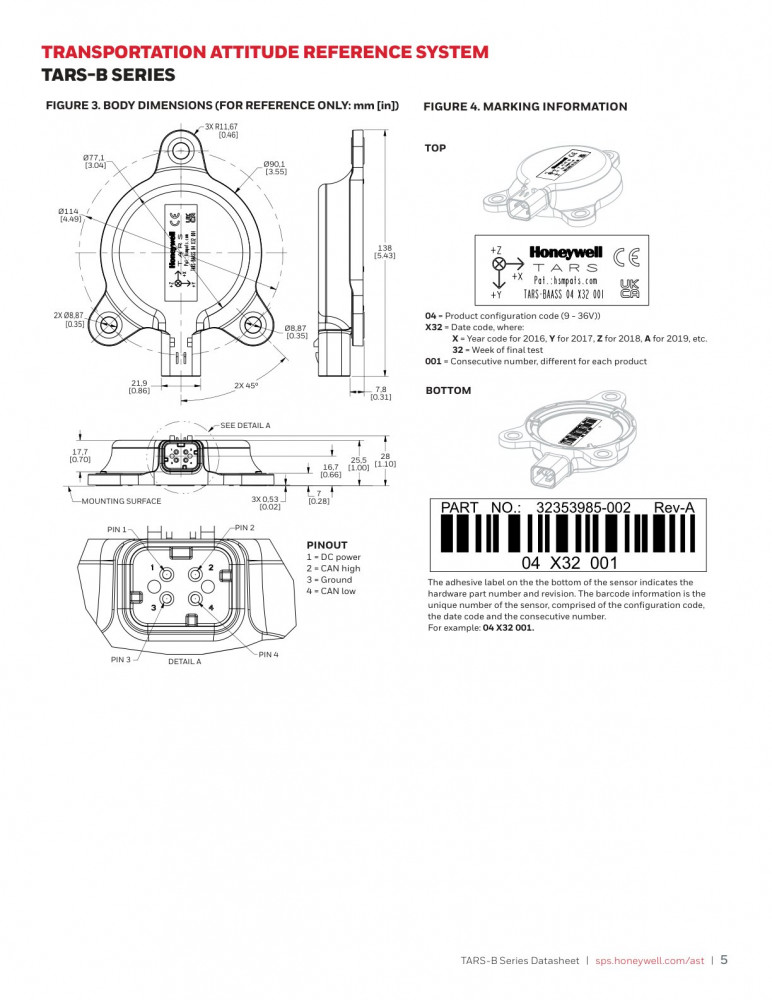 Honeywell TARS-B Series datasheet page 5