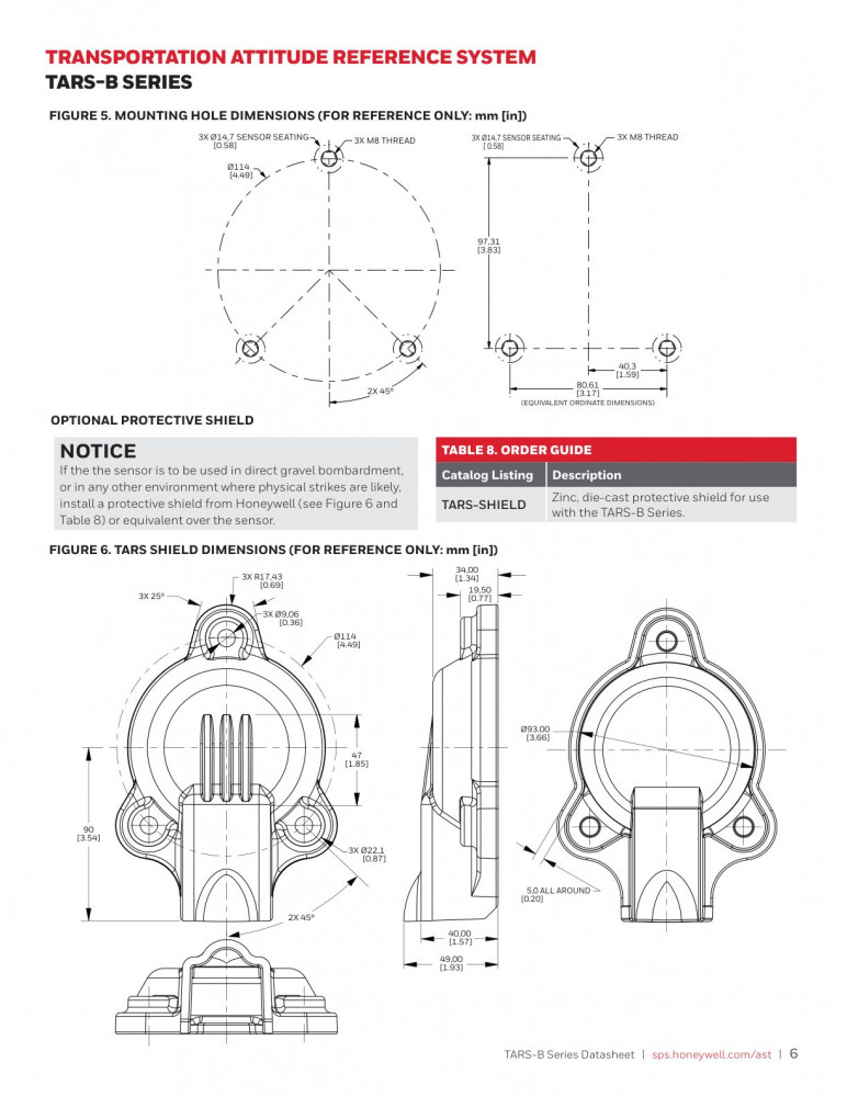 Honeywell TARS-B Series datasheet page 6