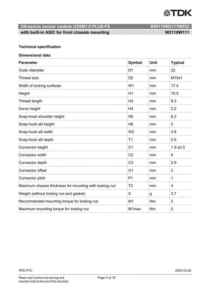 B59110W2111W032 technical document page 5