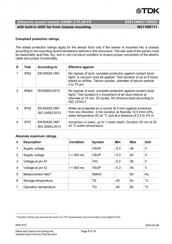 B59110W2111W032 technical document page 9