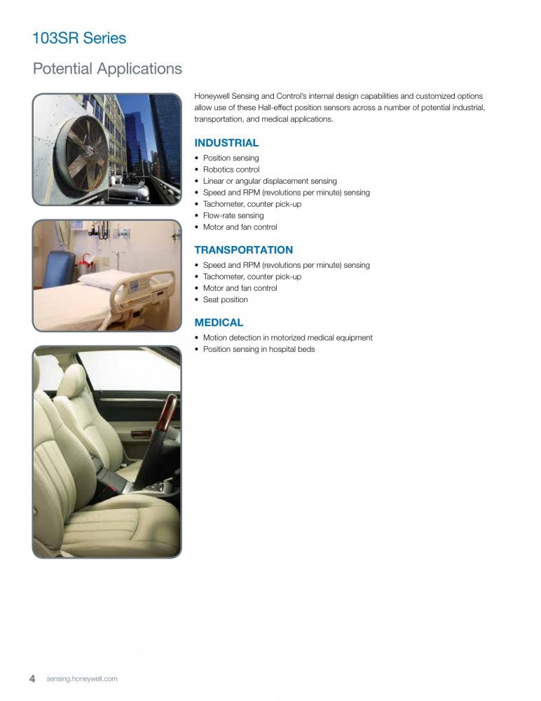 Honeywell 103SR Series datasheet page 4