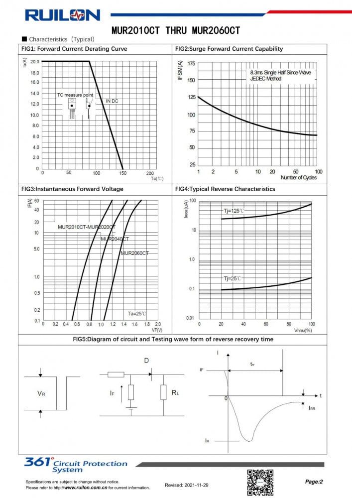 MUR2060CT datasheet page 2