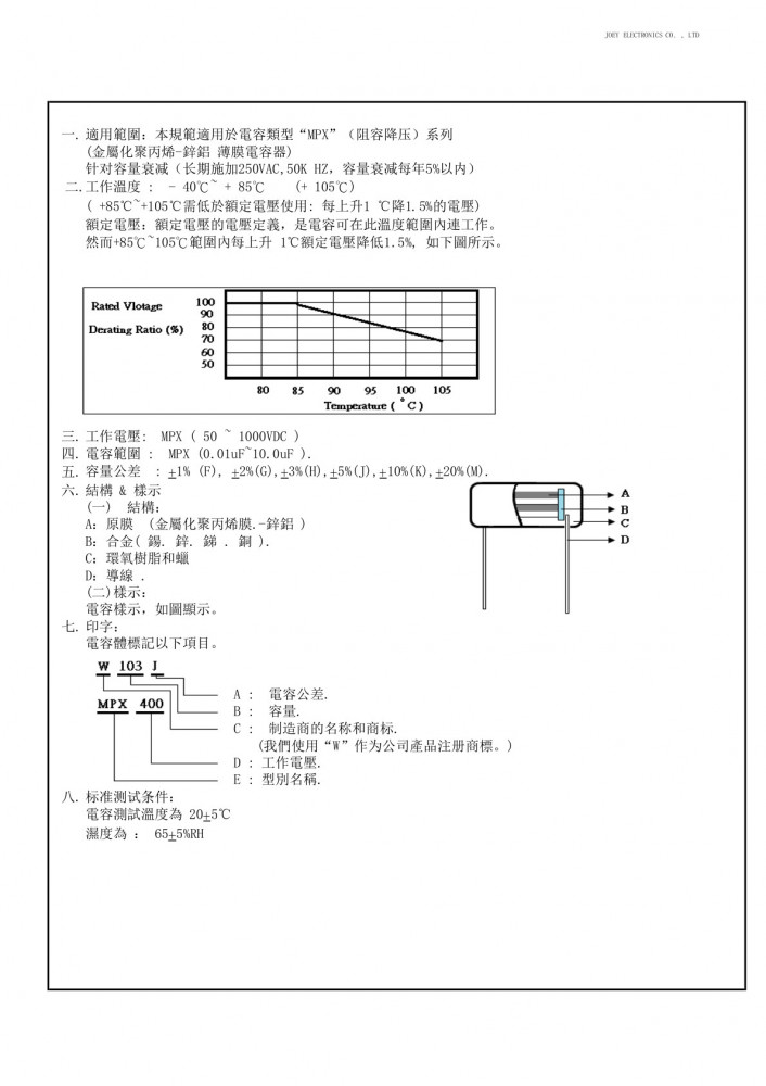 JOEY MPX approval specification page 4