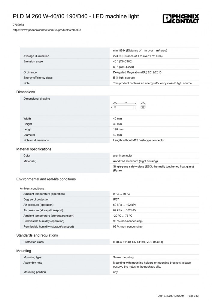 Phoenix Contact 2702938 technical document page 3