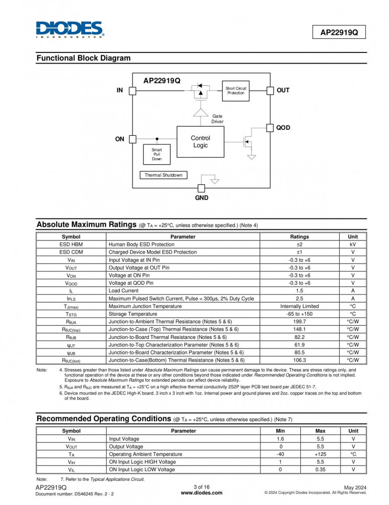 AP22919QDW-7 datasheet page 3
