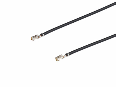 Pre-Crimped Lead DuraClik Female-to-Pigtail, Tin (Sn) Plating, 450.00mm Length, 22 AWG, Black