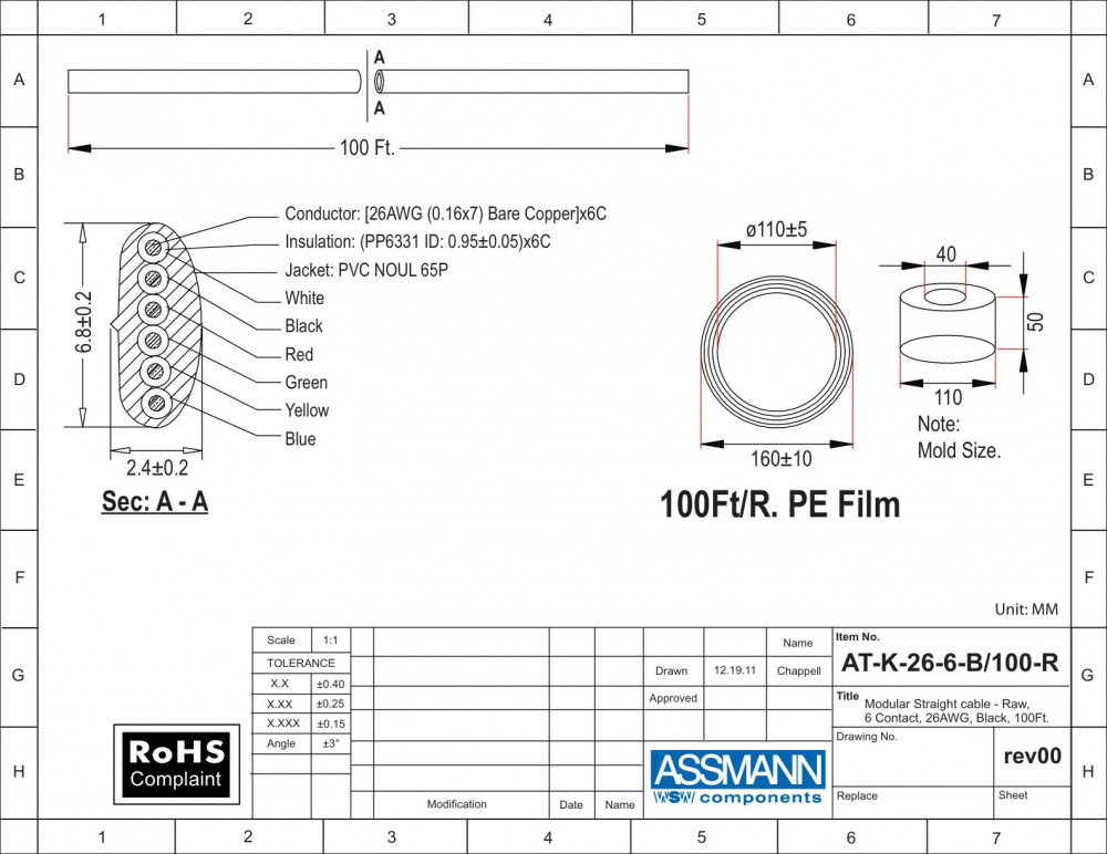 AT-K-26-6-B/100 technical drawing page