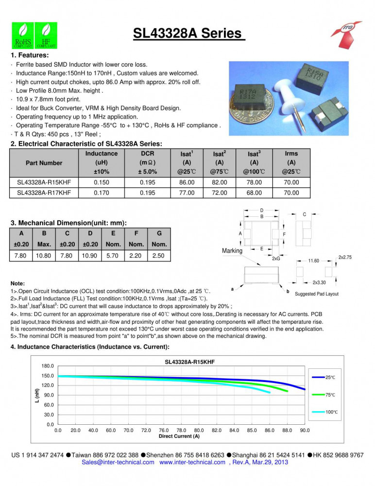 SL43328A technical document page 1