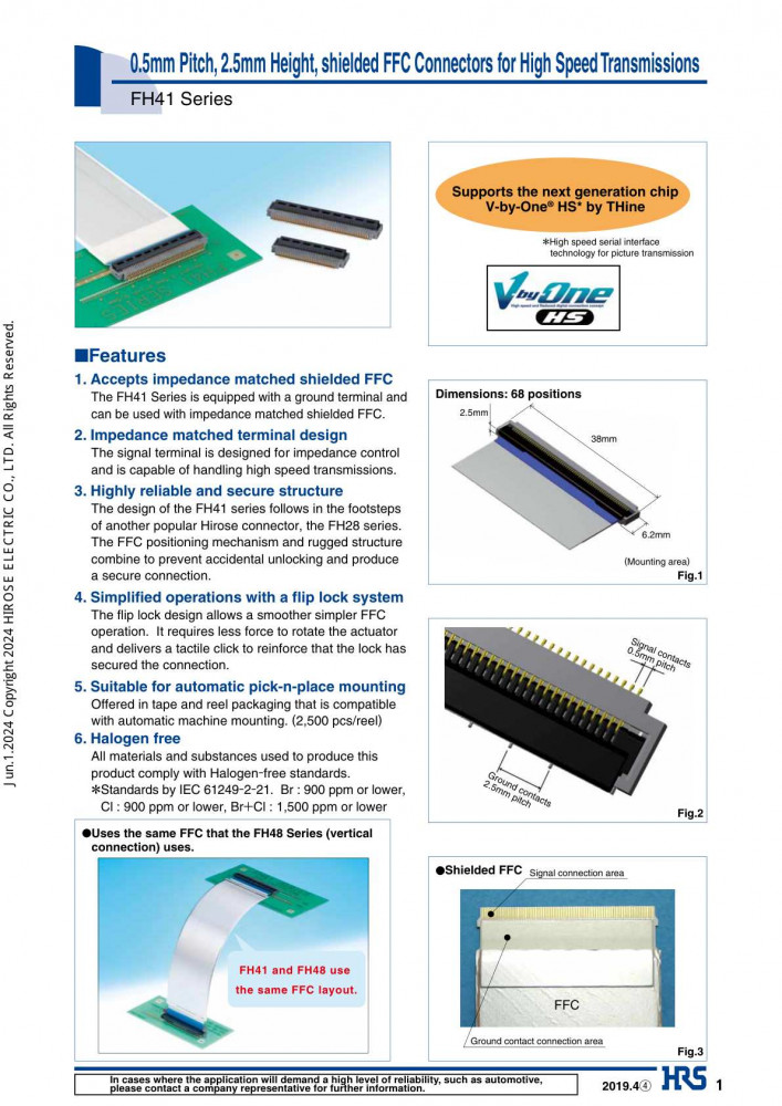 HRS FH41 datasheet page 1
