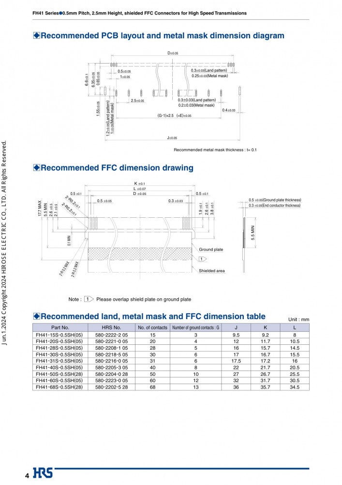 HRS FH41 datasheet page 4