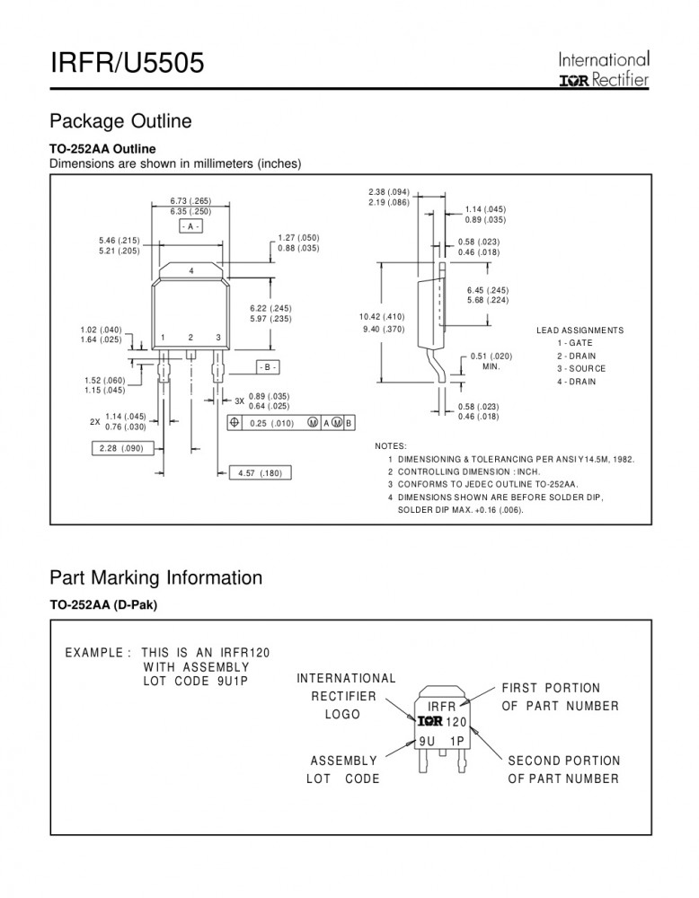 IRFR5505TRPBF datasheet page 8