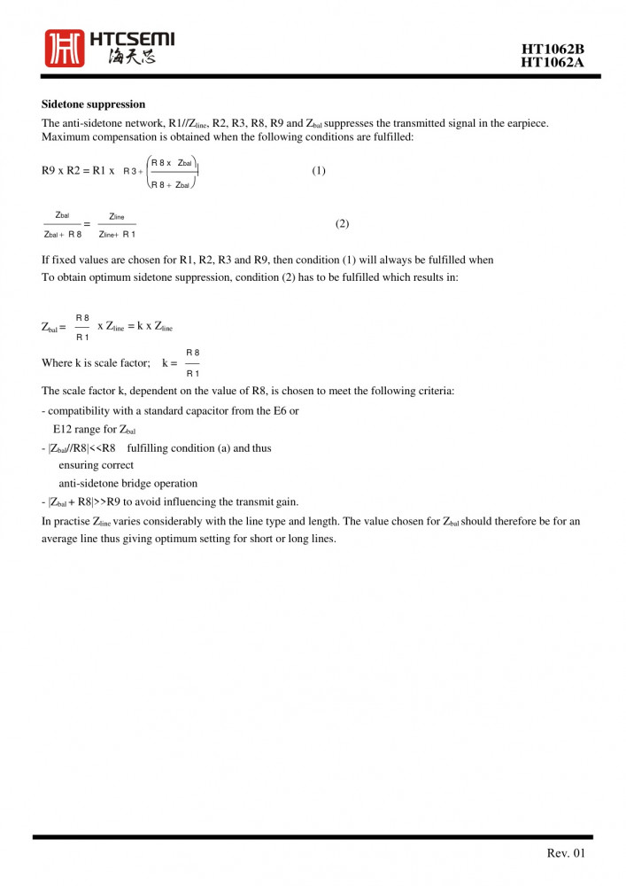 HT1062B datasheet page 10