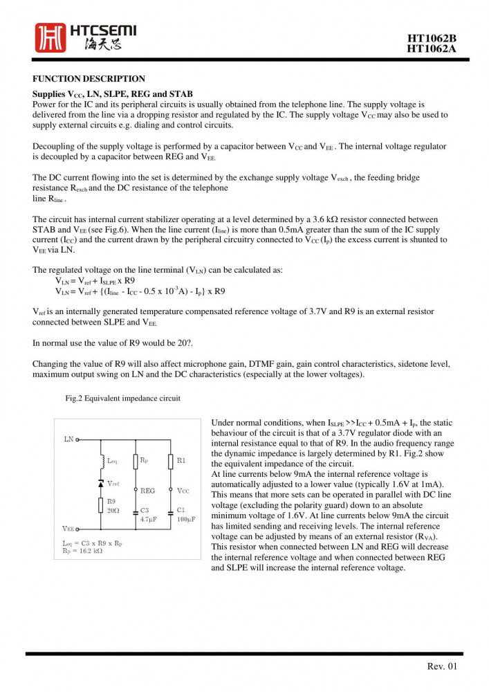HT1062B datasheet page 8