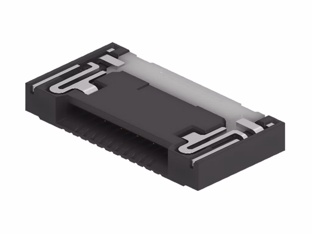 Easy-On FlexiSnap-15 FFC/FPC Connector, 0.50mm Pitch, 1.50mm Height, Dual Contact Style, Right-Angle, Surface Mount, 20 Circuits, Gold Plating for sale