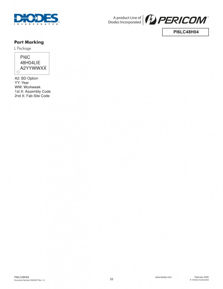 PI6LC48H04 datasheet page 10