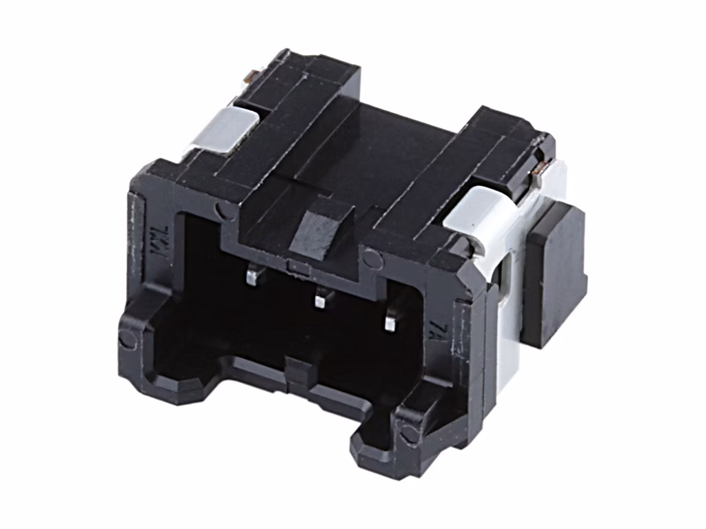 2.00mm Pitch, Micro-Lock Plus PCB Header, Single Row, Right-Angle, Surface Mount, 0.76µm Gold Plating, Positive Lock, 3 Circuits, Low-Halogen, Black