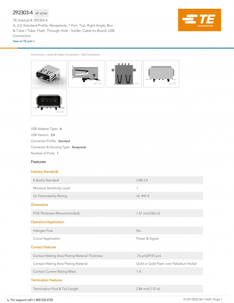 292303-4 technical document page 1