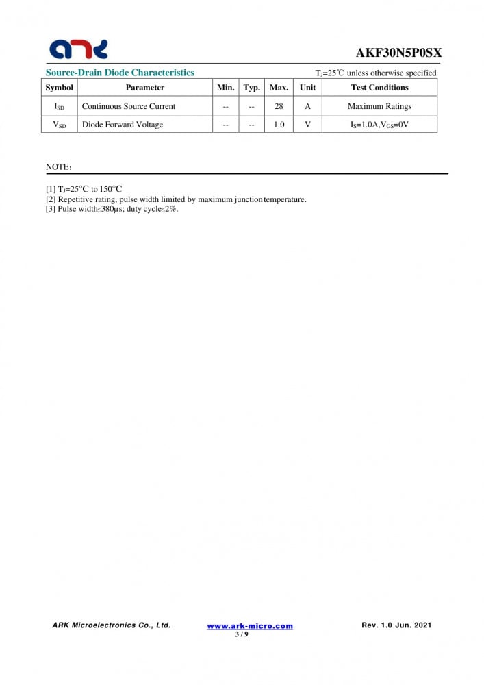 AKF30N5P0SX datasheet page 3
