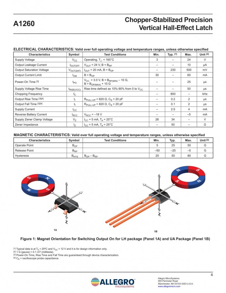 A1260 datasheet page 4