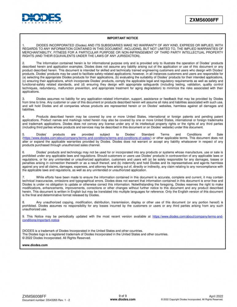 ZXMS6008FF-7 datasheet page 9
