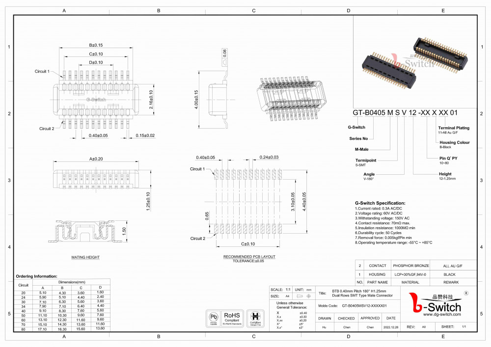 G-Switch GT-B0405MSV12-30B1101 technical document