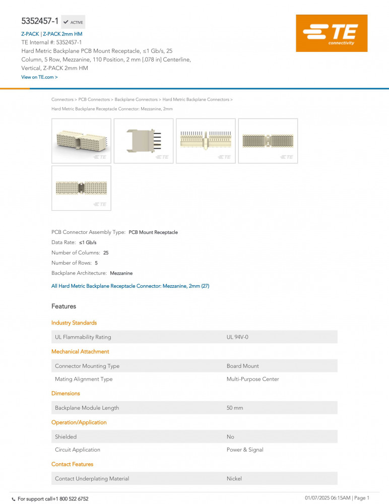 5352457-1 technical document page 1