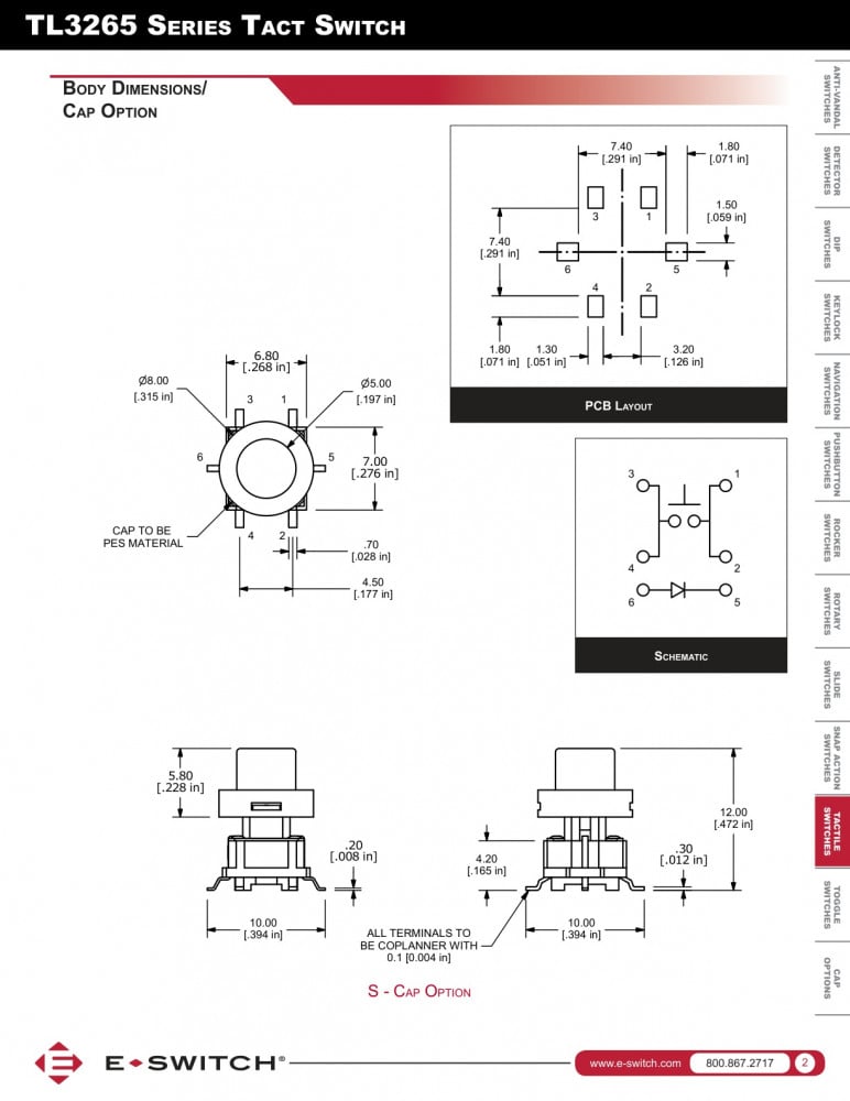 TL3265 series product information page 2
