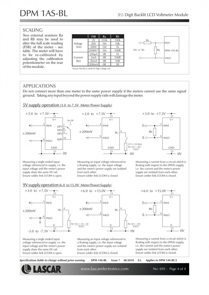 DPM 1AS-BL documentation page 4
