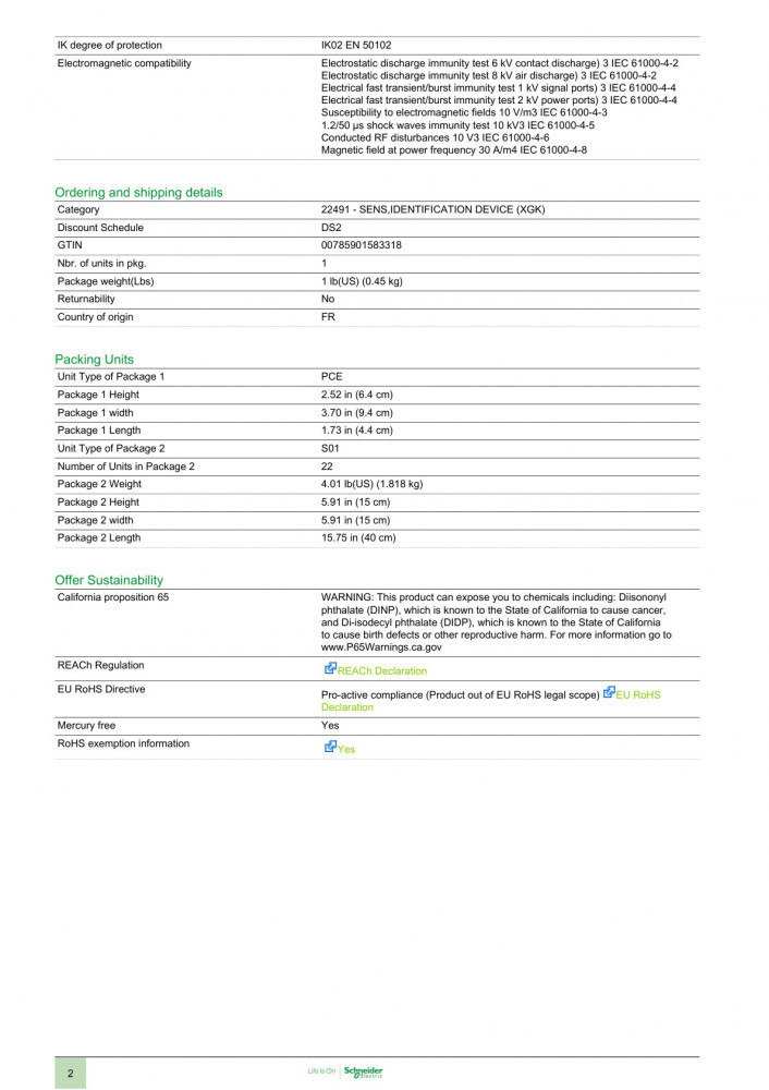 XGCS490B201 technical document page 2
