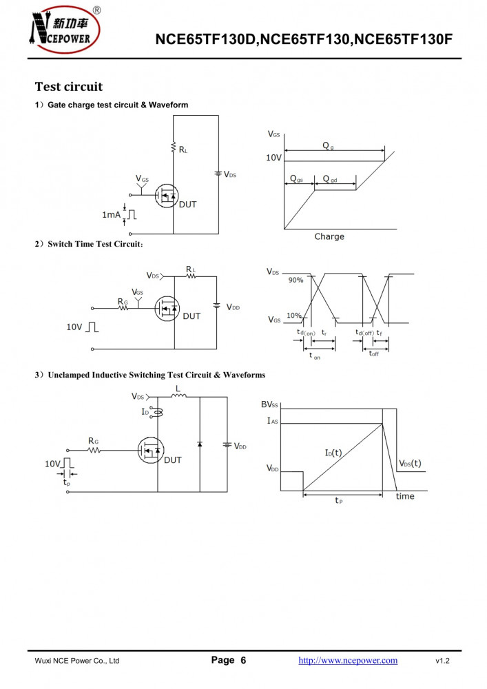 NCE65TF130 datasheet page 6