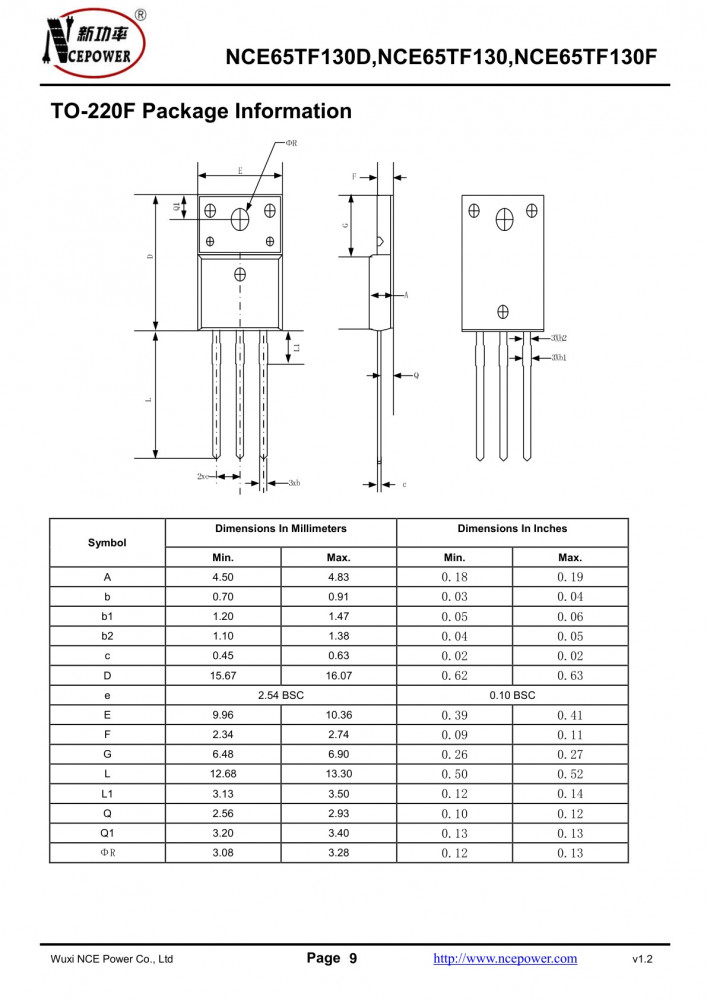 NCE65TF130 datasheet page 9