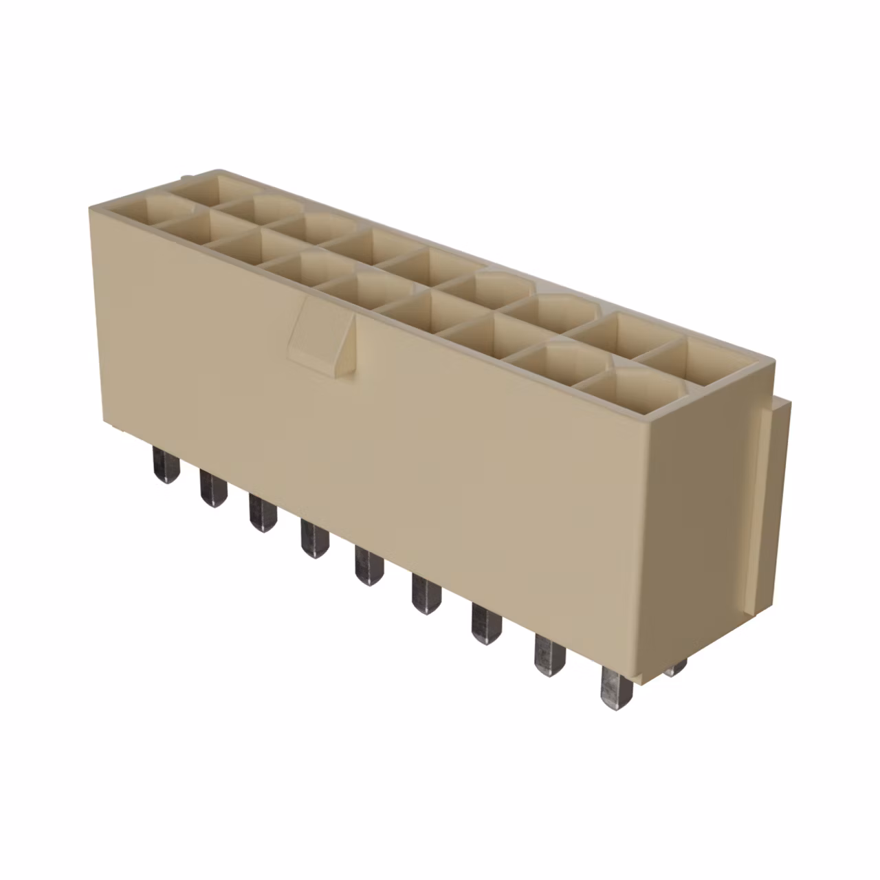 Mini-Fit Jr. Header, 4.20mm Pitch, Vertical, without Flange, 18 Circuits, 0.76µm Gold (Au) over Nickel (Ni) Plating, Bulk Packaging for sale