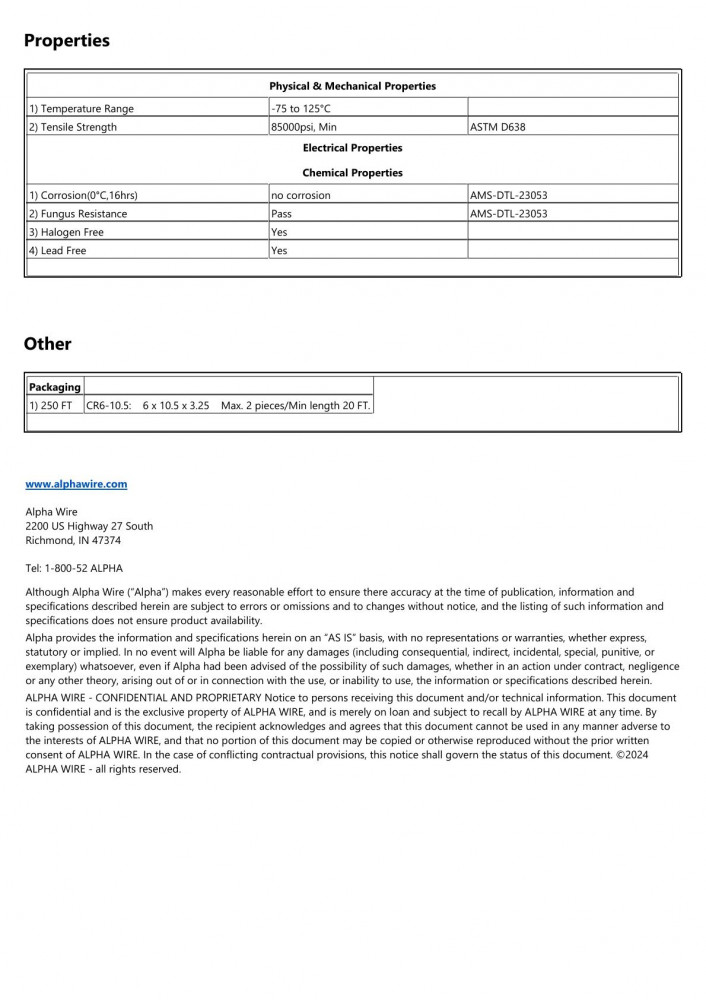 Alpha Wire GRP-110-2IN technical specification page 2