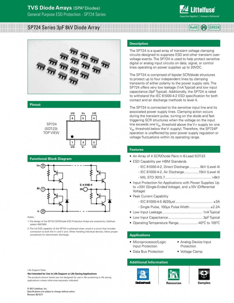 SP724AHTG datasheet page 1