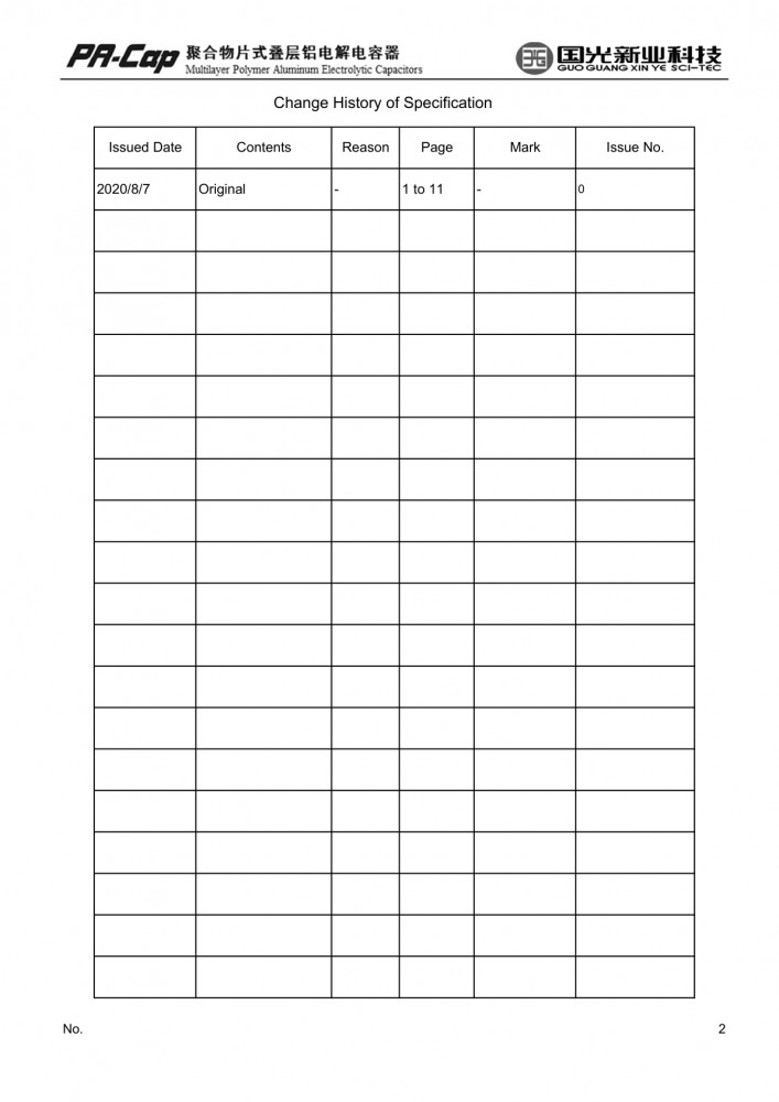 PA200LV476M1A datasheet page 2